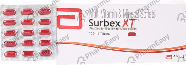 Surbex Xt Strip Of 15 Tablet: Uses, Side Effects, Price, Dosage ...