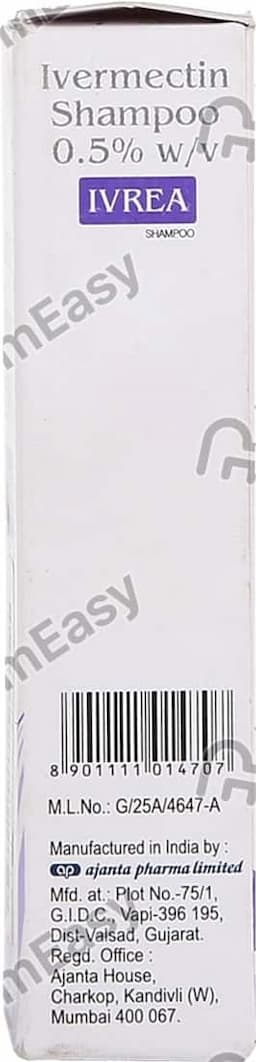 Ivrea 0.5 % Shampoo (30): Uses, Side Effects, Price, Dosage ...
