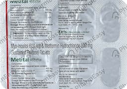 Metital Strip Of 10 Tablets: Uses, Side Effects, Price, Dosage ...