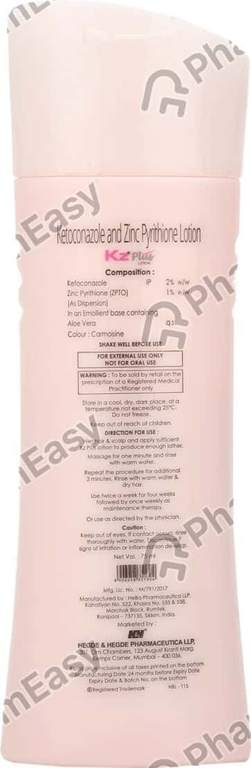 Buy Kz Plus Bottle Of 75ml Lotion Online at Flat 18% OFF | PharmEasy